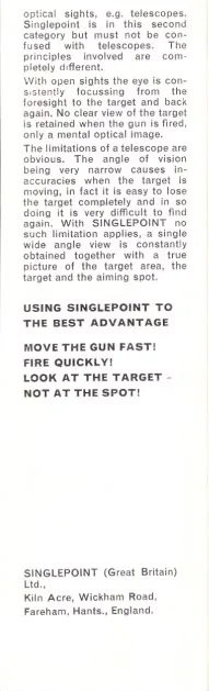 Singlepoint sight